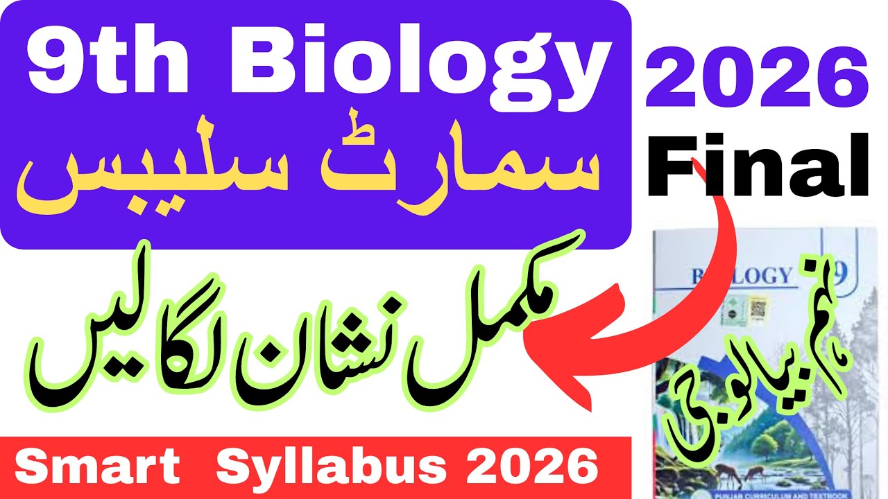 9th Biology Smart Syllabus 2026 II Class 9 Biology Short Syllabus🔥 ...