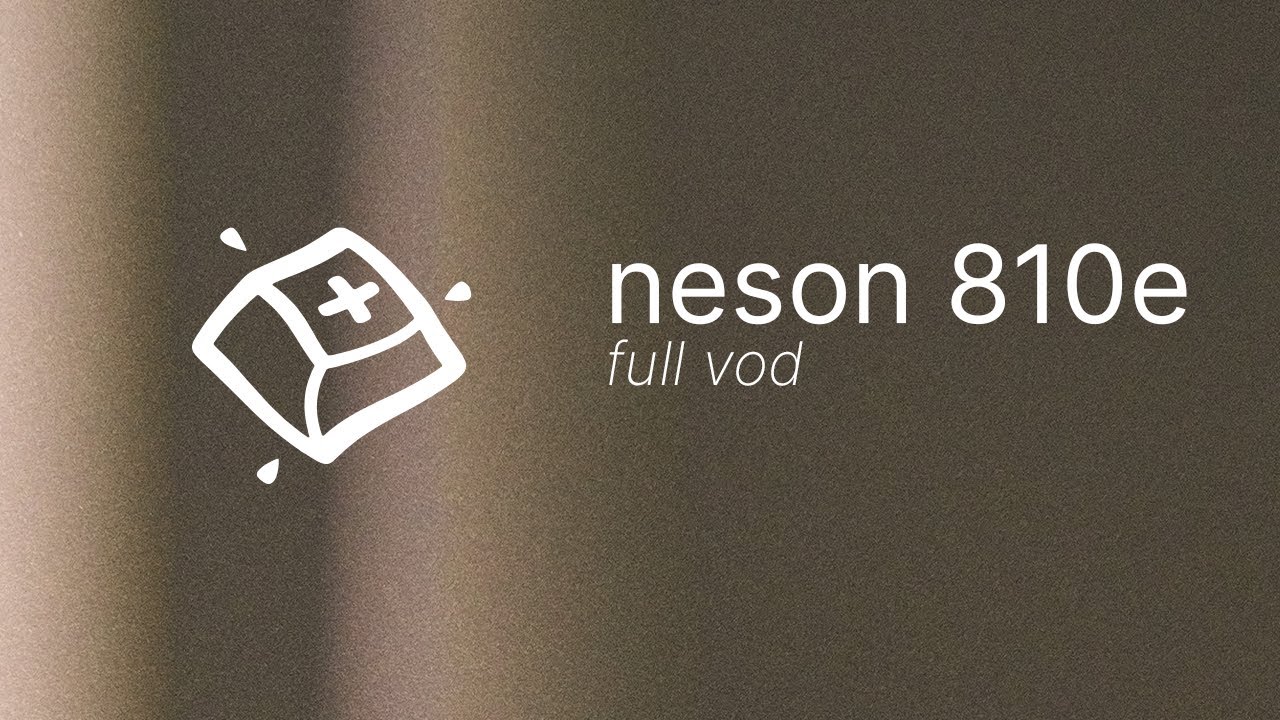 Neson 810E Build — Full VOD - YouTube