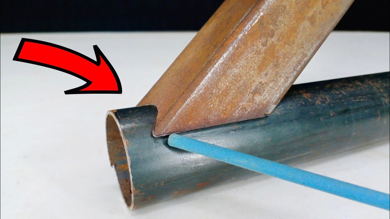 New Trick How To Cut A Square Pipe For A 45 Degree Joint Notching New Trick How To Cut A Square Pipe For A 45 Degree Joint Notching