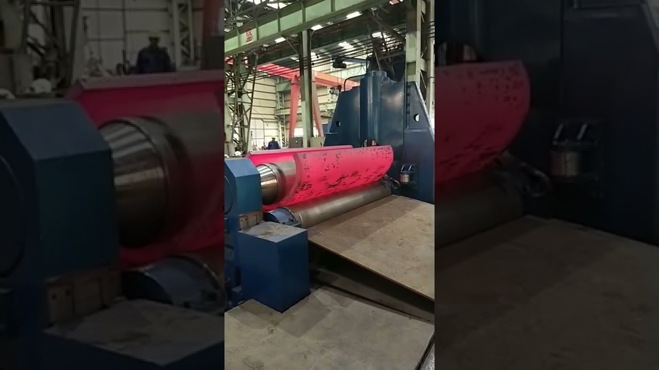 Hot rolling - 3-Rolls Plate Bending Rolling Machine - YouTube