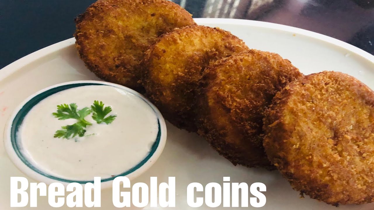 Bread gold coins | Bread snack - YouTube