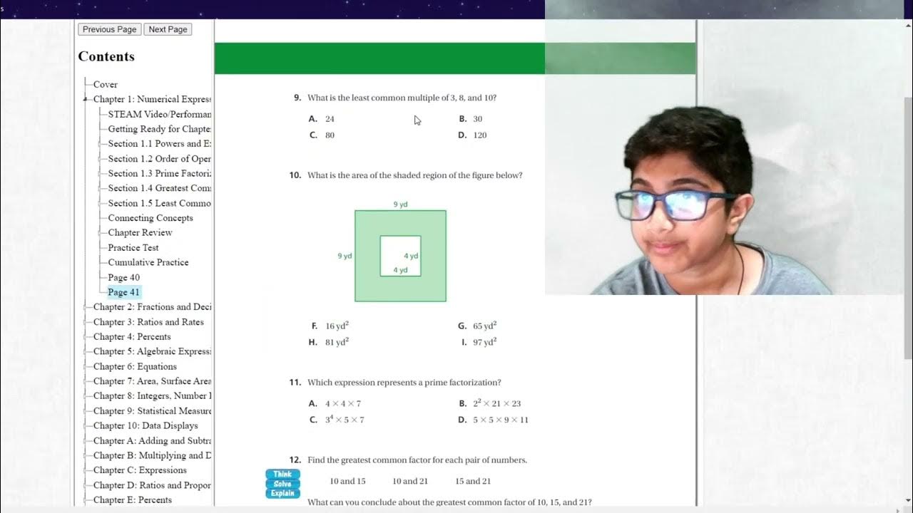 6th grade common core big ideas math chapter 1 - part 2 - YouTube