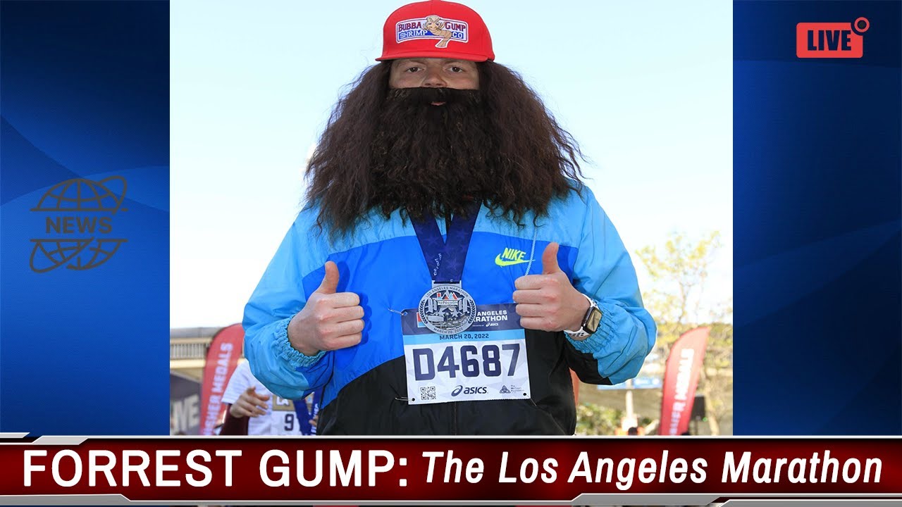 I Ran Los Angeles Marathon Dressed as Forrest Gump! - YouTube