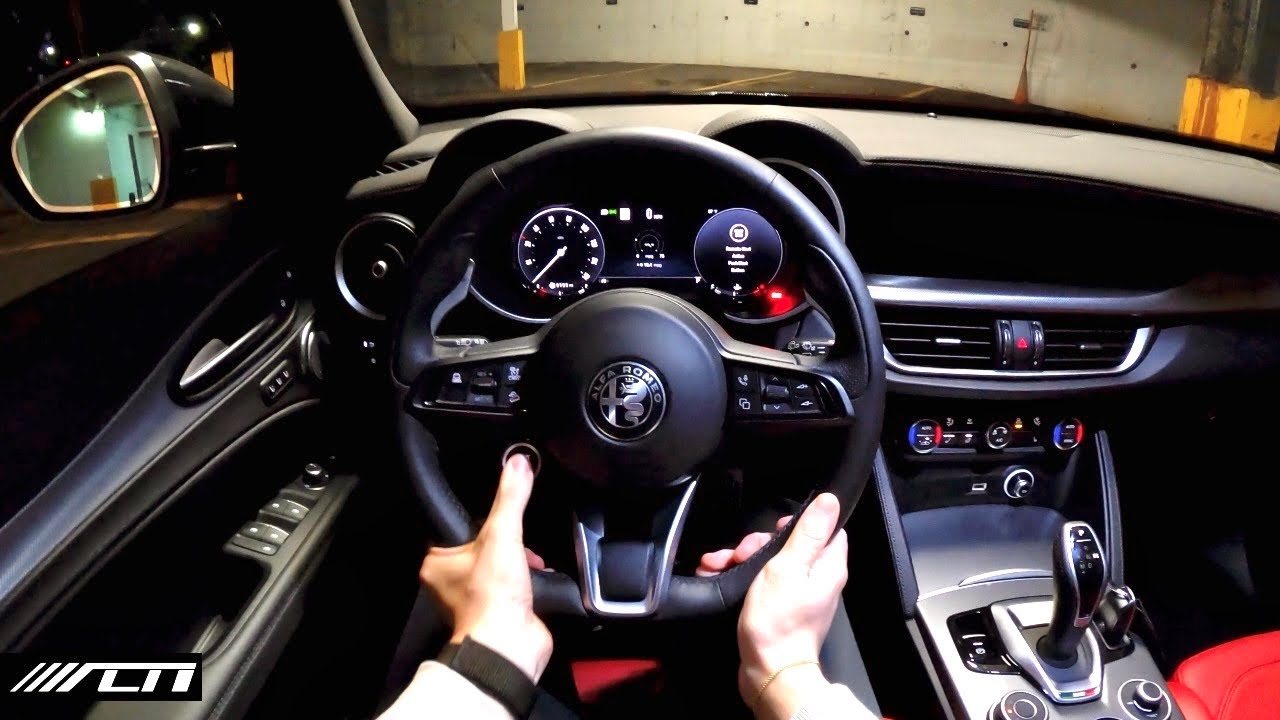 2024 Alfa Romeo Stelvio Veloce POV Night Drive /// Allcarnews - YouTube