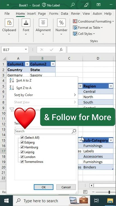Apply filters to multiple tables in single excel sheet 🖥 #shorts #excel #exceltricks # ...