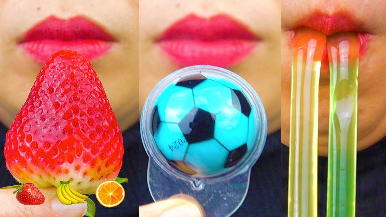 Color Food Mukbang Challenge Red Blue Green Yellow Purple Random Food ...