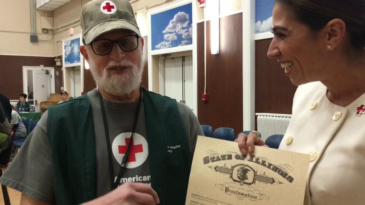 Red Cross Volunteer Receives Proclamation from State of Illinois - YouTube