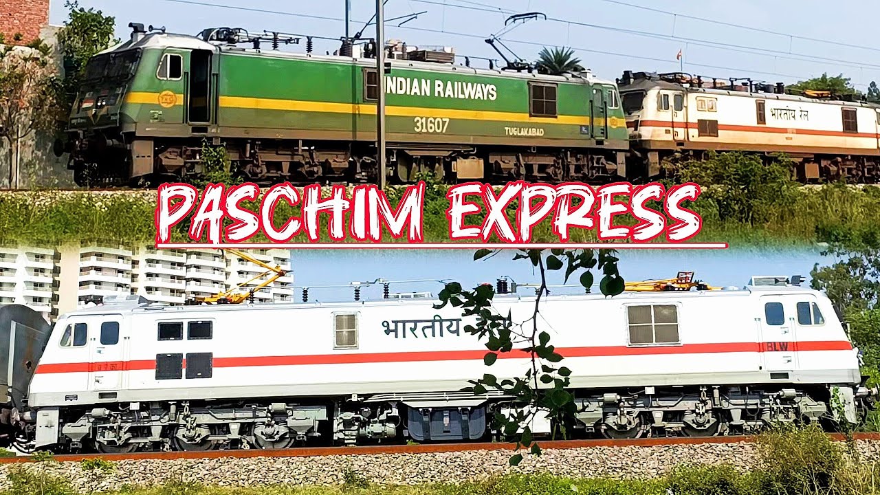 PASCHIM EXPRESS: Double vs Single Electric Locomotive 🚂#train - YouTube