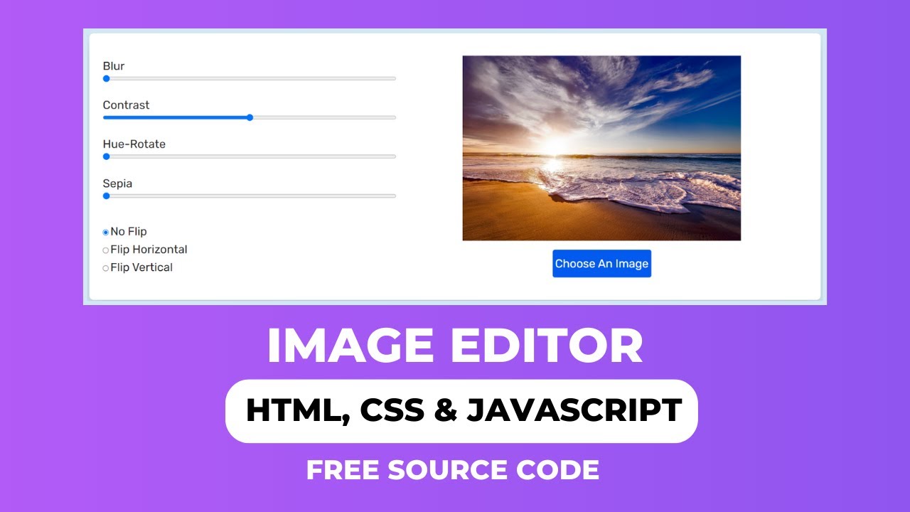 HTML Image Editor - YouTube