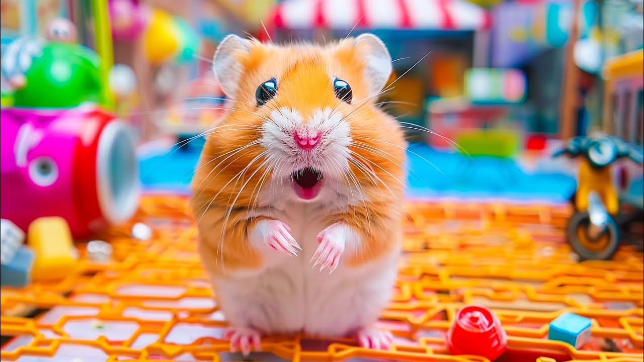 Hamster Escapes Colorful Maze 🌈 Obstacle Course 🐹 Hamster Maze - YouTube