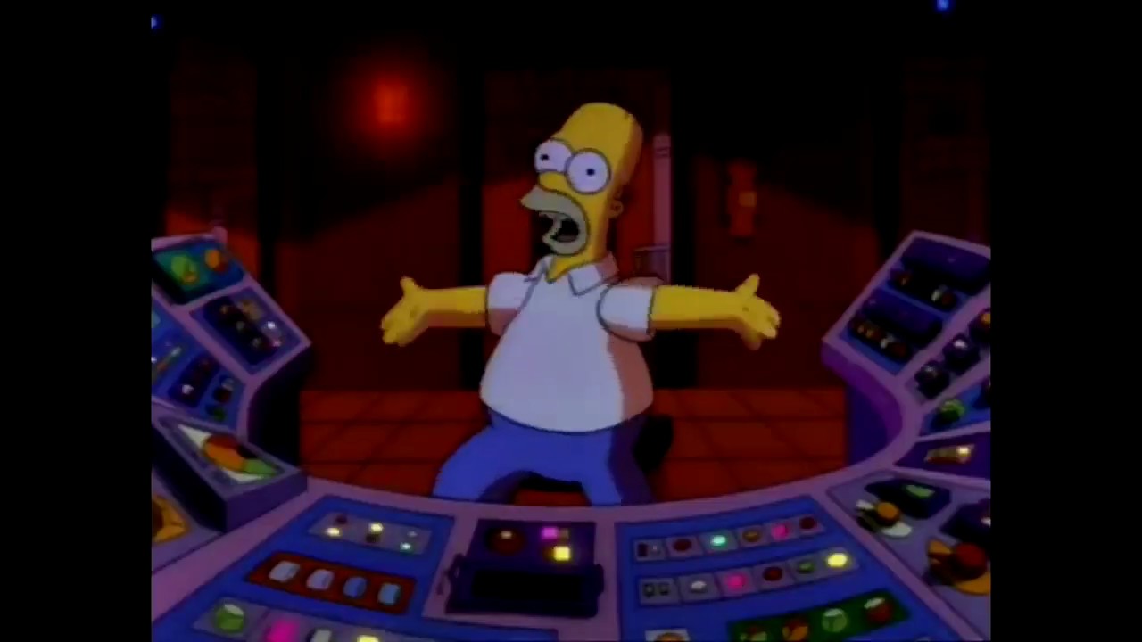 The simpsons - homer blows ups Springfield!!!! #lol - YouTube