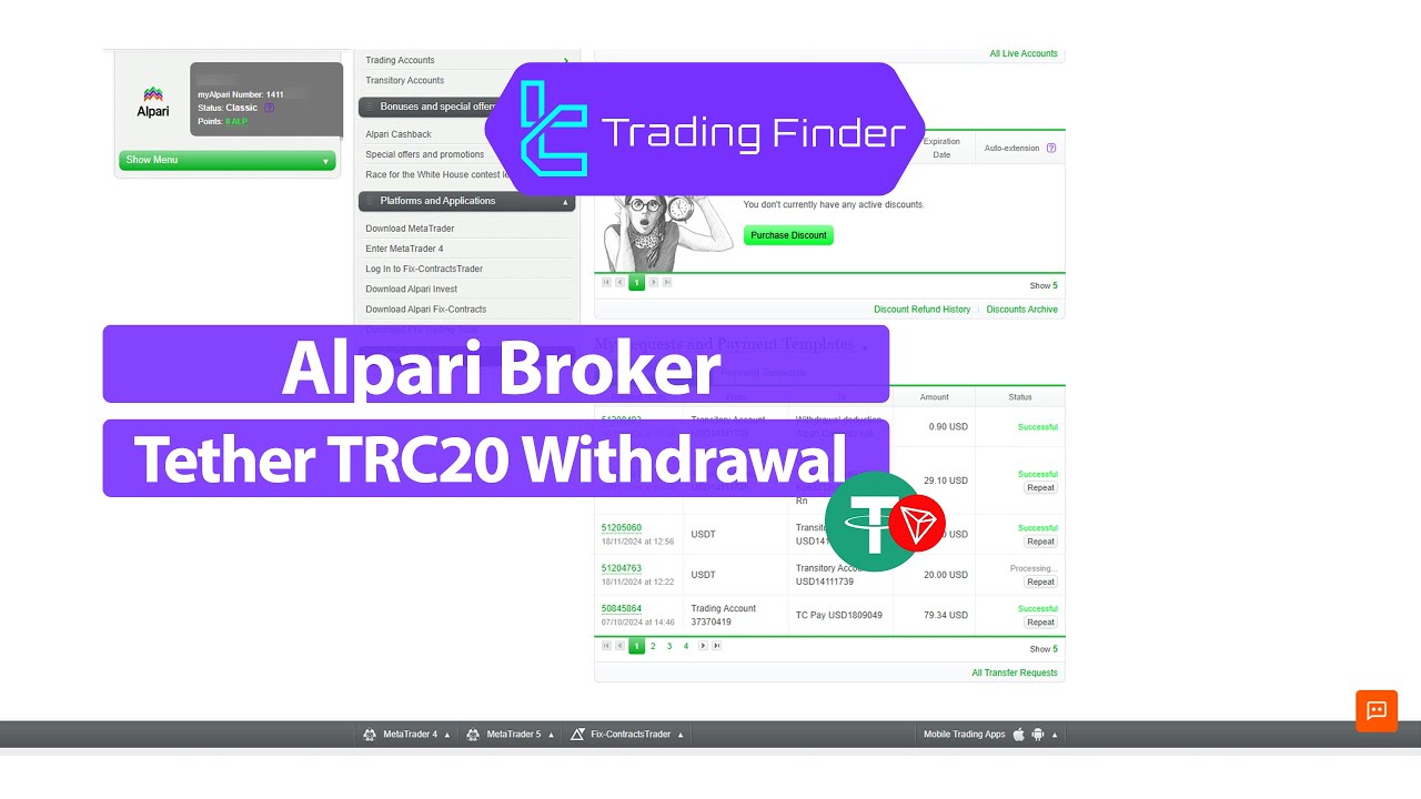 💰alpari withdrawal TRC20 (2025) [TradingFinder] - YouTube
