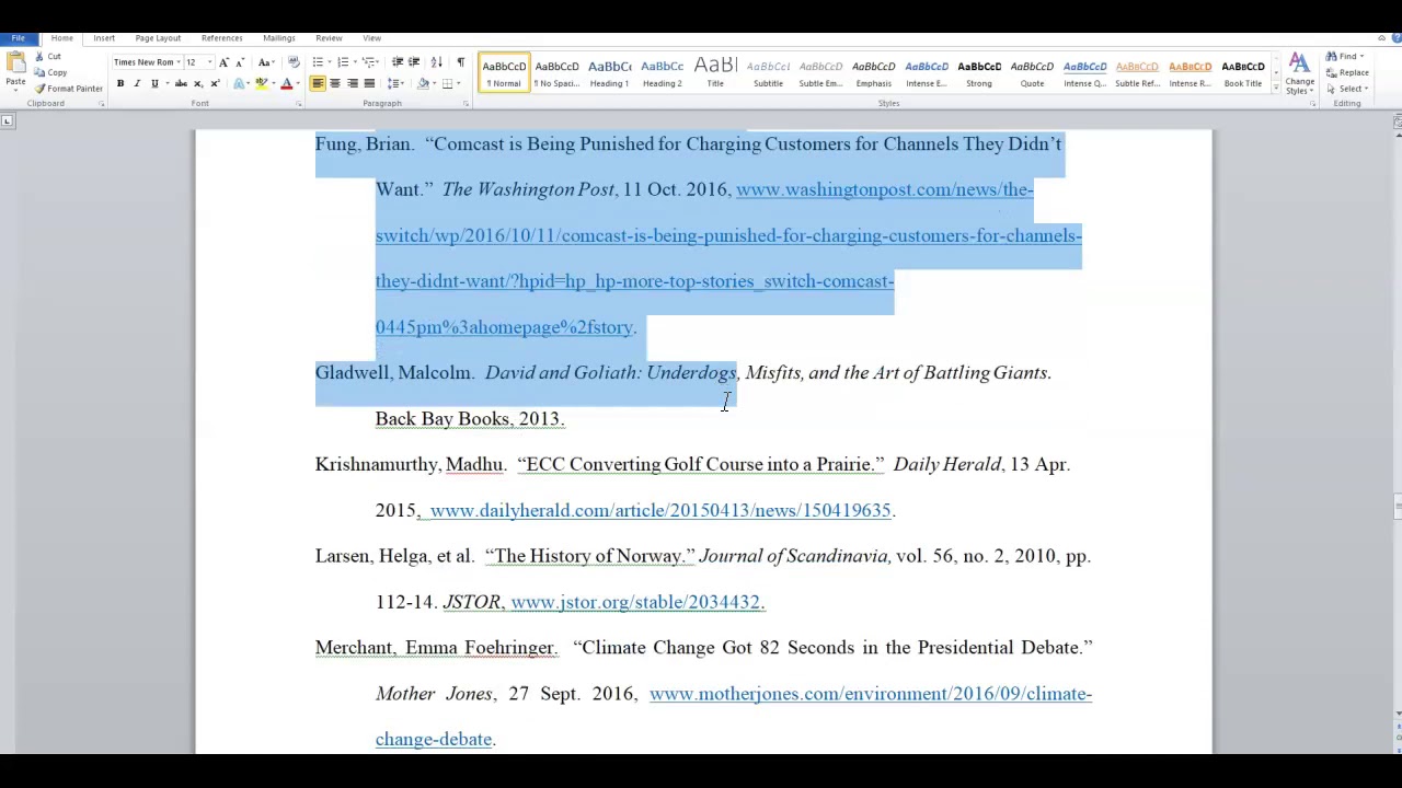 Editing Formatting and Citations - YouTube