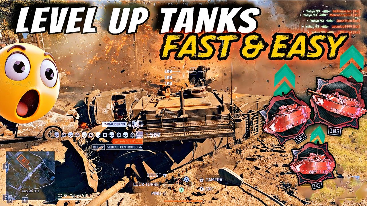 Level UP TANKS FAST (30000XP/Min) | Easiest XP Farm in Battlefield 6 ...