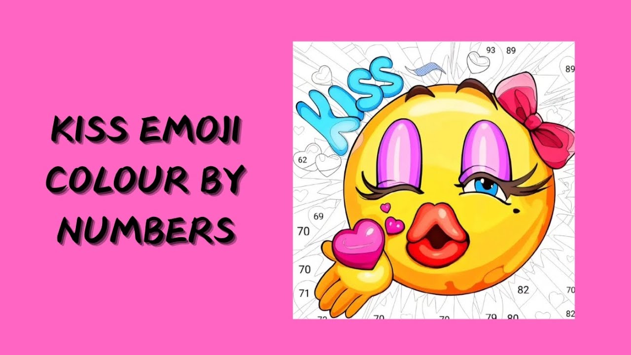 KISS Emoji 💋 😘 Colour By Numbers - YouTube