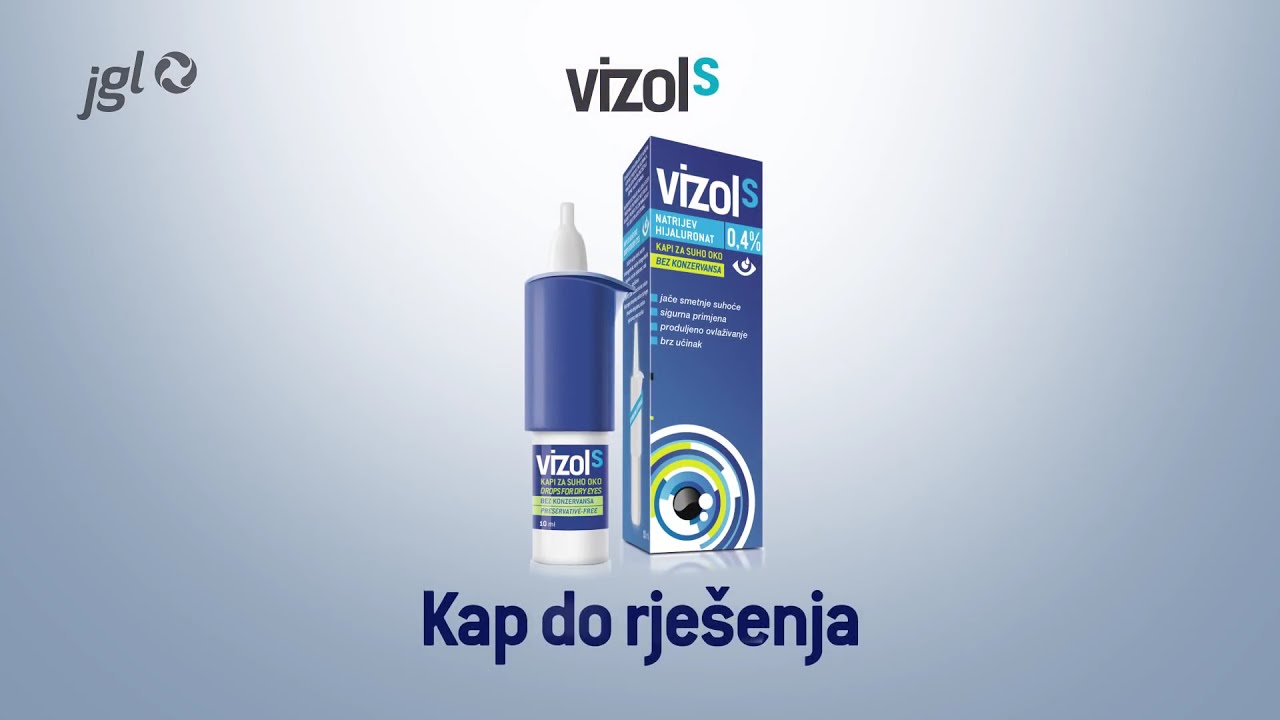 Kapi za oči | Vizol S 0,4% | JGL Hrvatska - YouTube