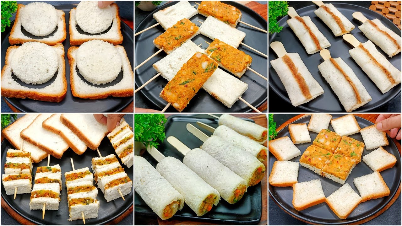 6 Easy Bread Snacks Recipe | New Recipe | Evening Snacks | Bread Recipe ...