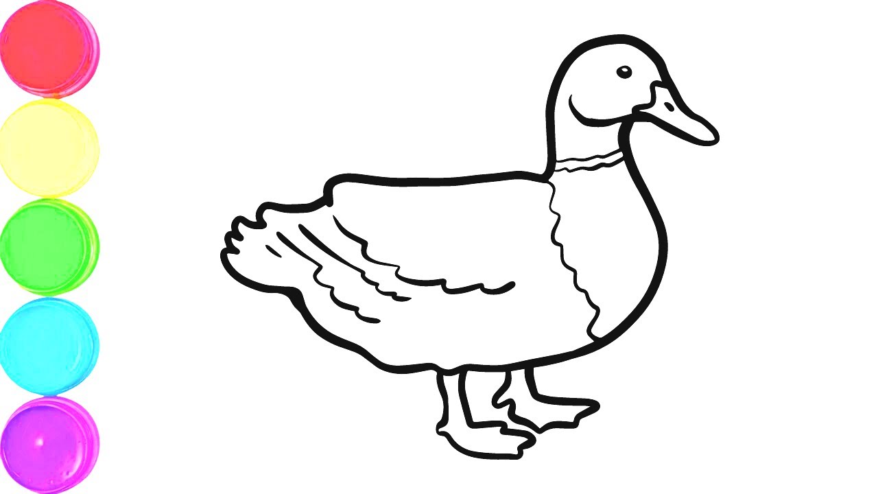 How to draw duck 🦆 easy || Easy duck drawing step by step || duck 🦆 ...