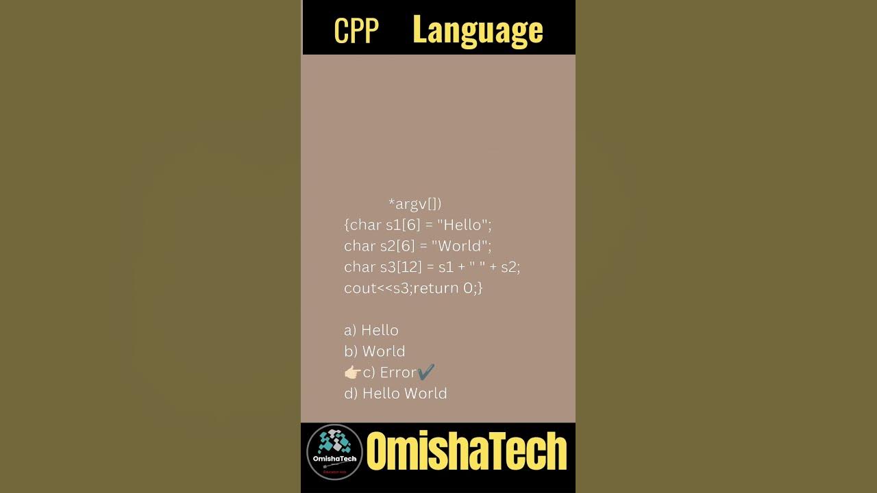 C Programming Shorts Omishatech Viral Youtube