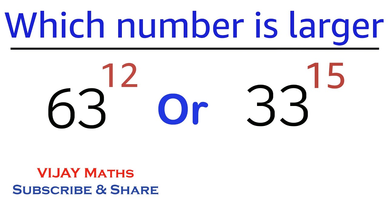 Which number is larger ? | Learn how to solve with easy tricks | VIJAY ...