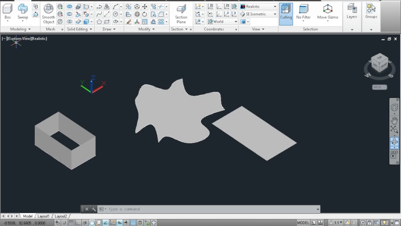 Auto CAD 3D Tools & command - YouTube