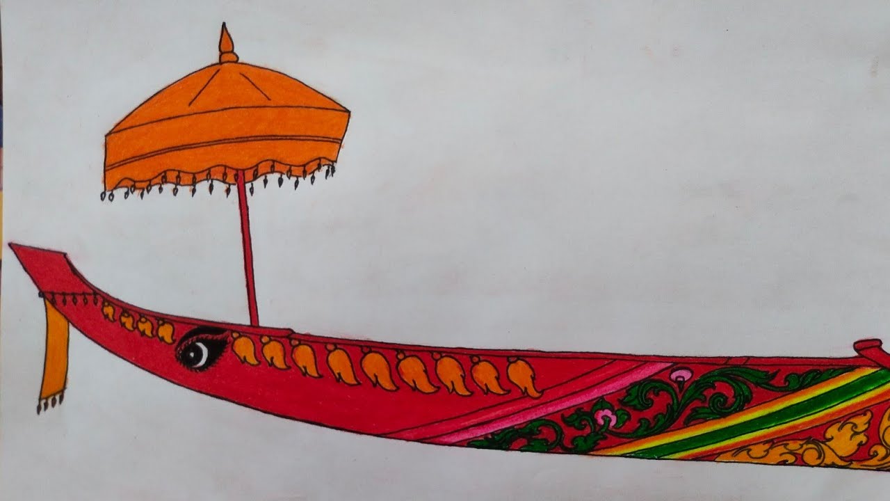 how to drawing boat racing (2) - YouTube