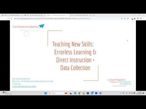#7 & #8 Teaching New Skills: Direct Instruction, Task Analysis and Data ...
