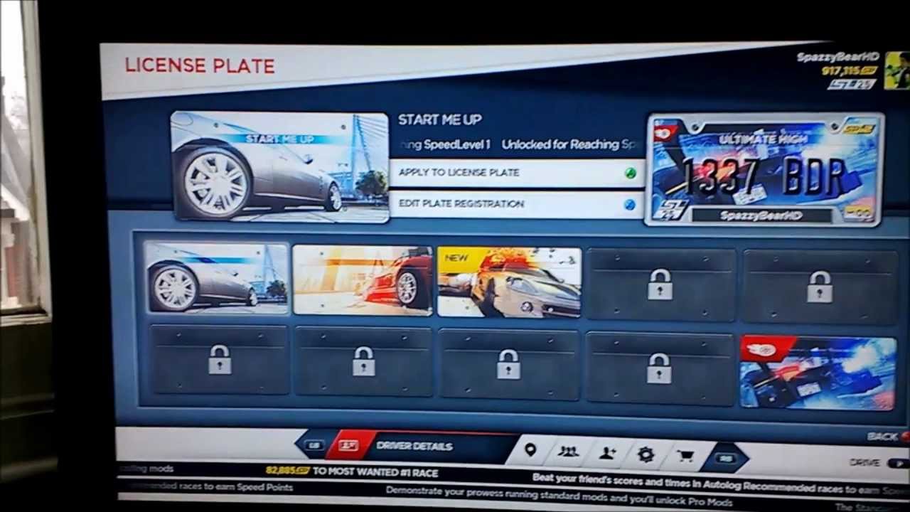 How to Personalise your License Plate in Need for Speed: Most Wanted ...