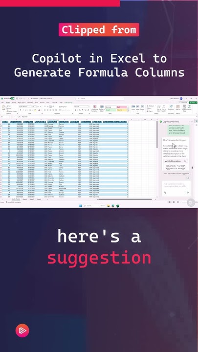 #MicrosoftCopilot in #Excel EXAMPLE💡 - YouTube