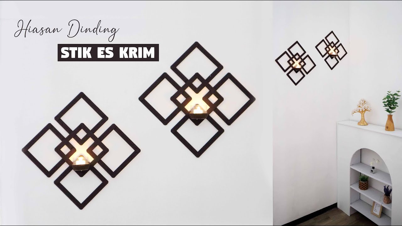 Cara Membuat Hiasan Dinding dari Stik Es Krim | DIY Daur Ulang Barang ...