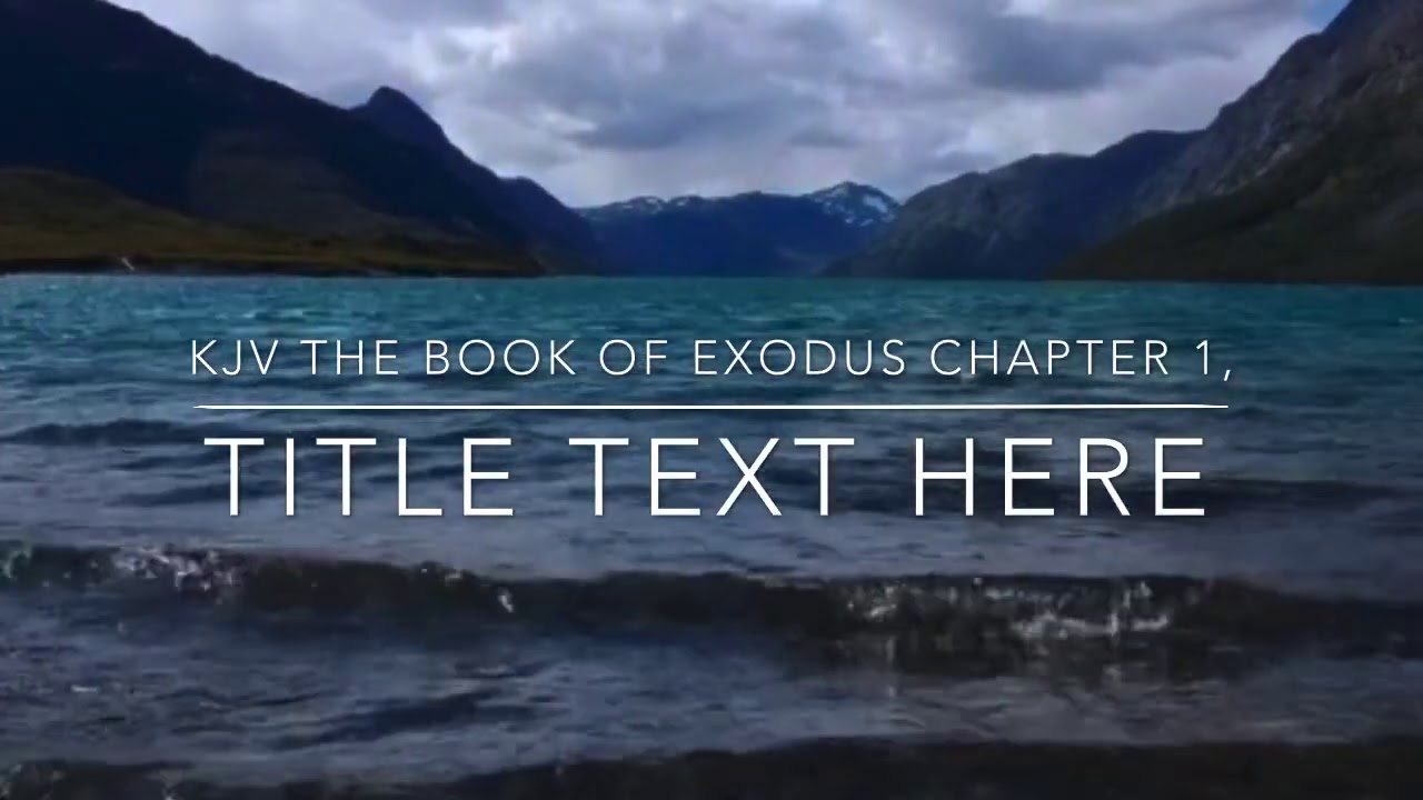 The book 📚 of Exodus Chapter 1, Audio Bible Exodus - YouTube