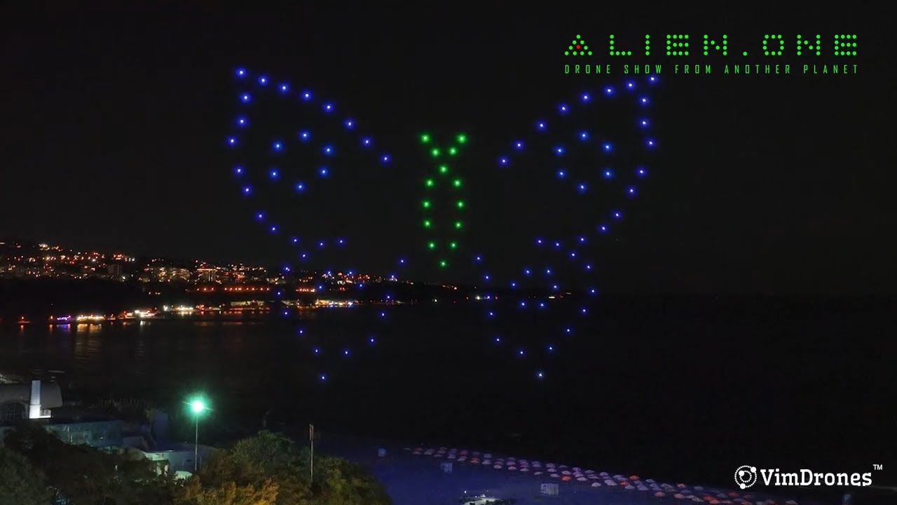 Incredible Drone Show for DXC Technology in Varna - YouTube