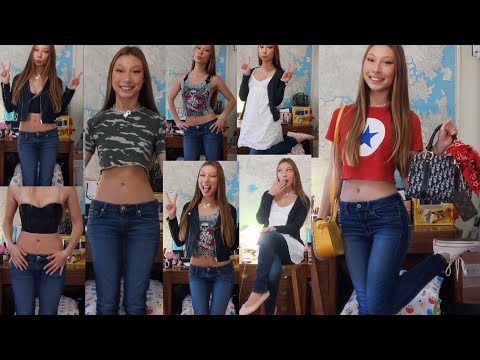STYLING LOW WAISTED JEANS!!! 💞 CLASSIC Y2K VIBEZ LOOKBOOK 🧚‍♀️ OUTFIT INSPO IDEAS 👖 PART 1 OOTDs 💖
