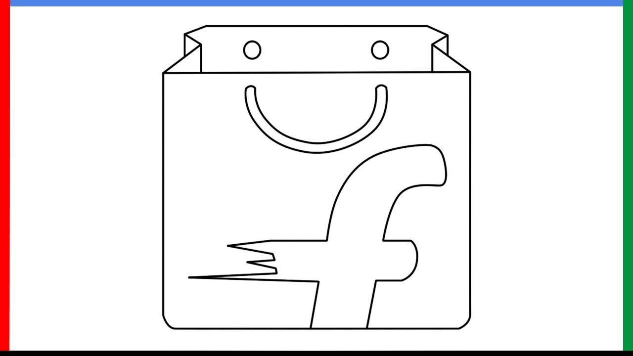 How to draw Flipkart Logo step by step for beginners - YouTube