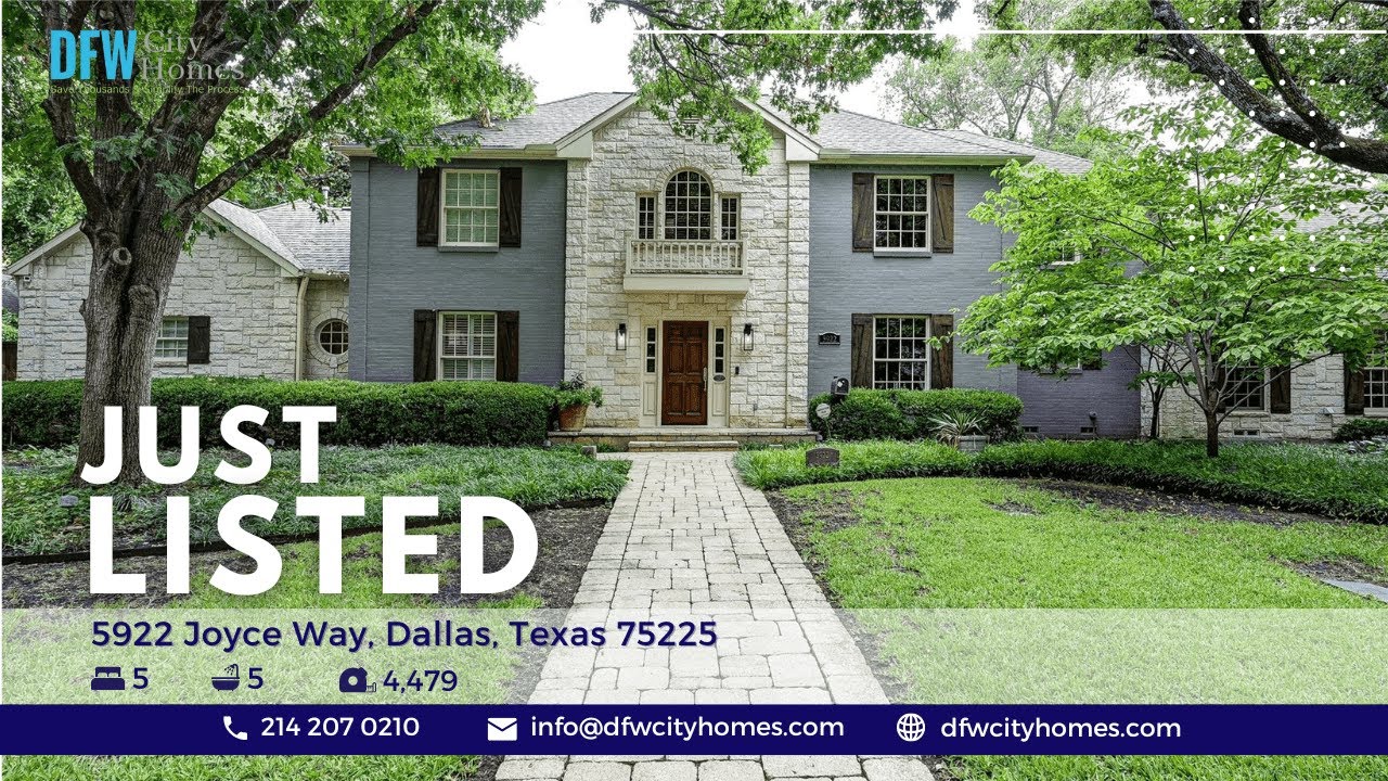 5922 Joyce Way, Dallas, Texas 75225 - YouTube