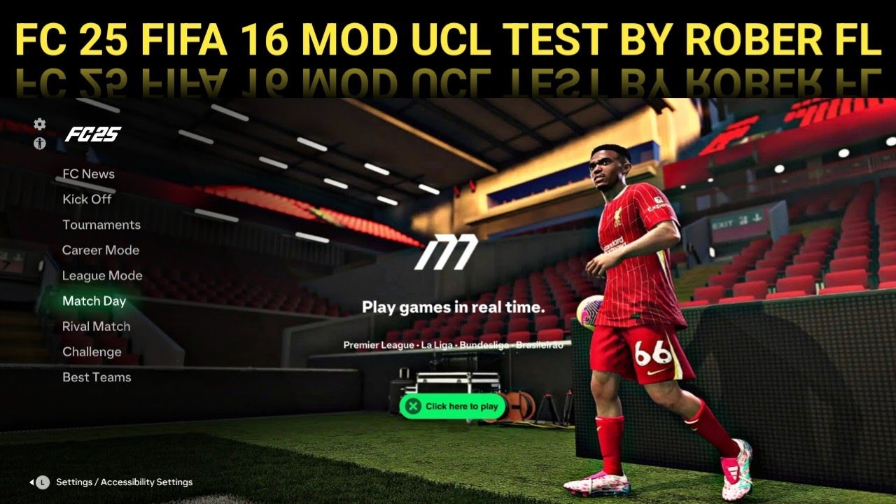 FC 25 FIFA 16 MOD BY ROBER FL UCL GAMEPLAY - YouTube
