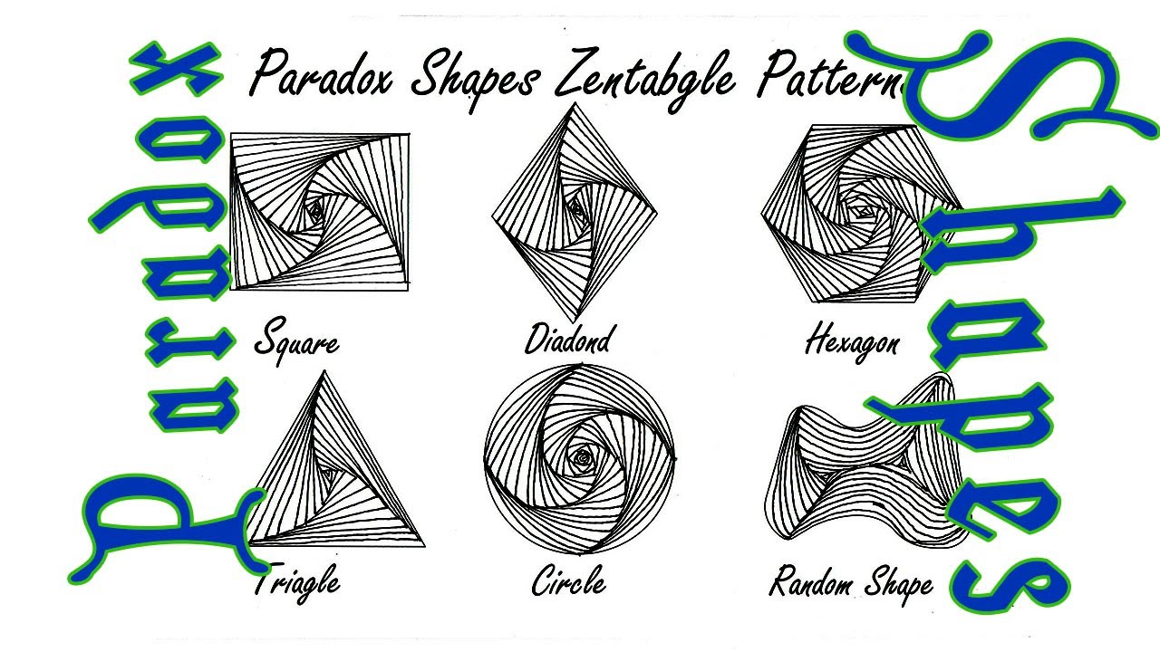 How to Draw paradox Shapes zentangle patterns designs (doodling ...