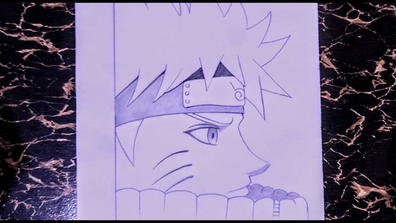 Naruto Side Pose Drawing | Easy Step-by-Step Anime Sketch ️ ナルト スケッチ ...