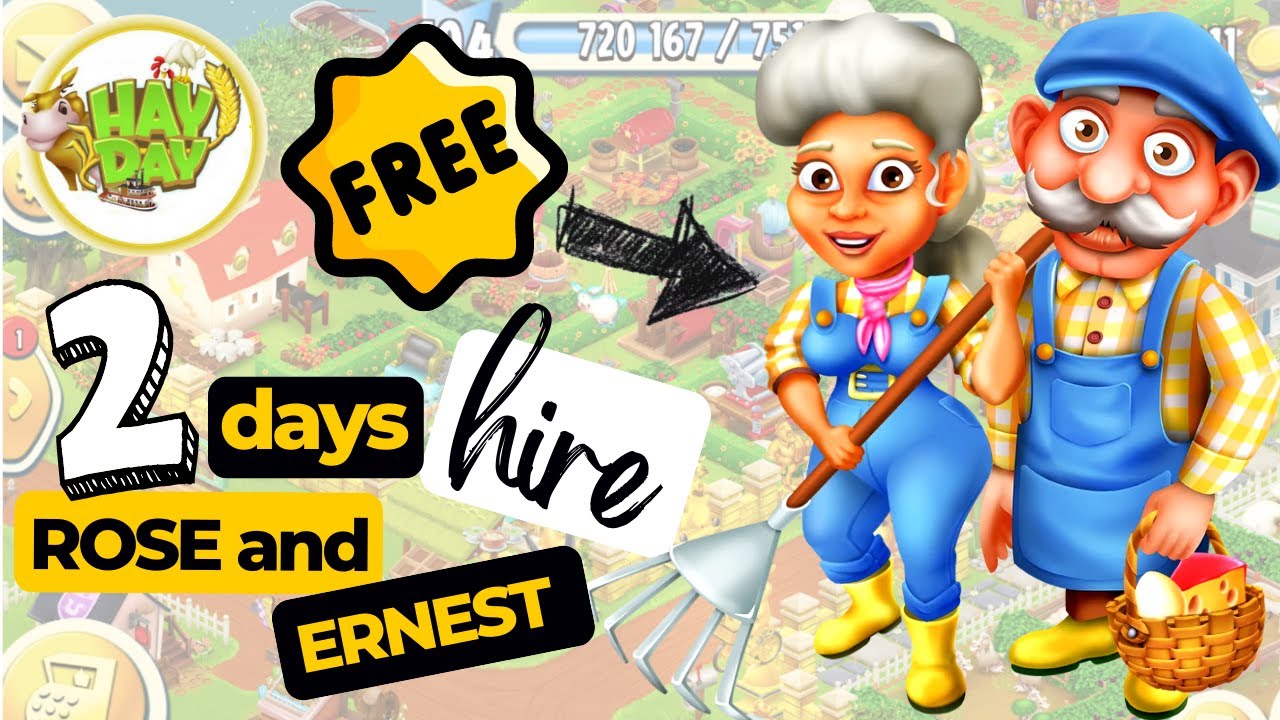 FREE HIRE Rose and ERNEST in 2 Days| XP Booster - Hay Day |#116 - YouTube