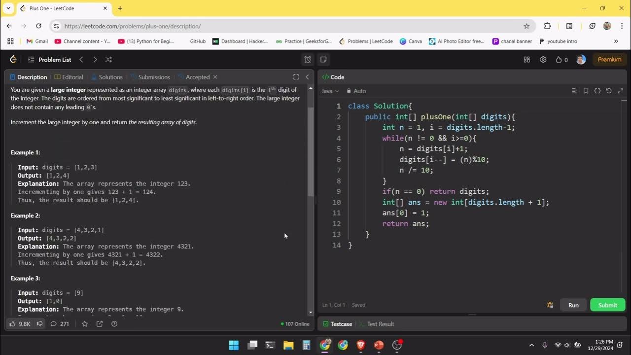 Day 89 of 110 days of coding challenge. #DrGViswanathanchallenge - YouTube