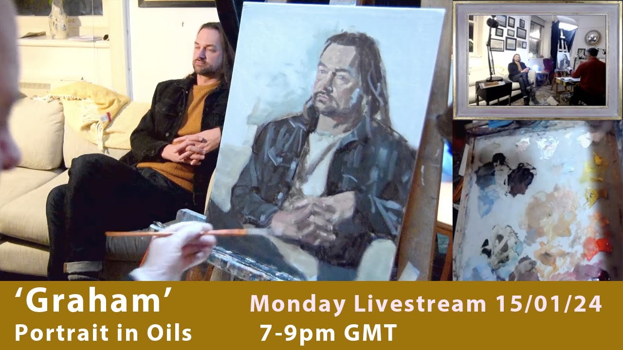'Graham' Livestream oil portrait by James Budden - YouTube