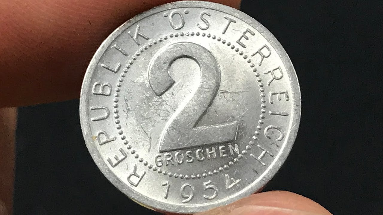 1954 Austria 2 Groschen Coin • Values, Information, Mintage, History ...
