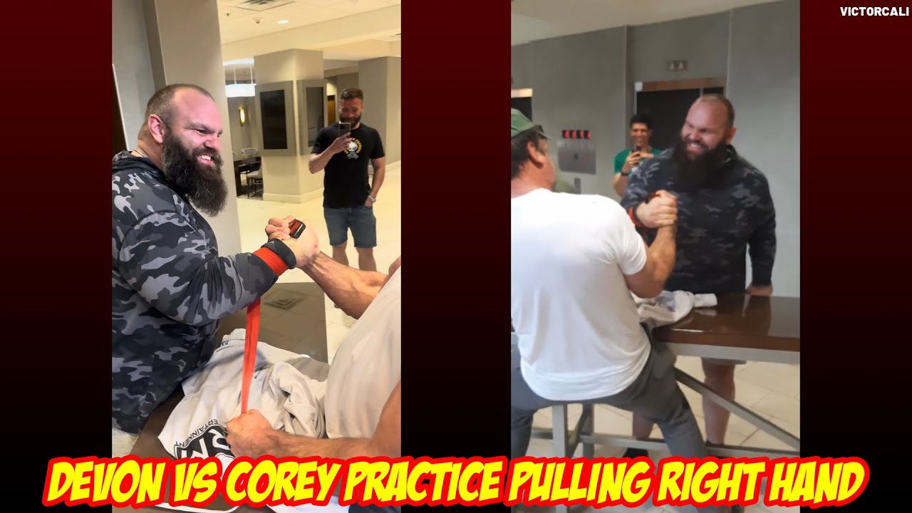 Devon Larratt and Corey West practice pulling two days before their ...