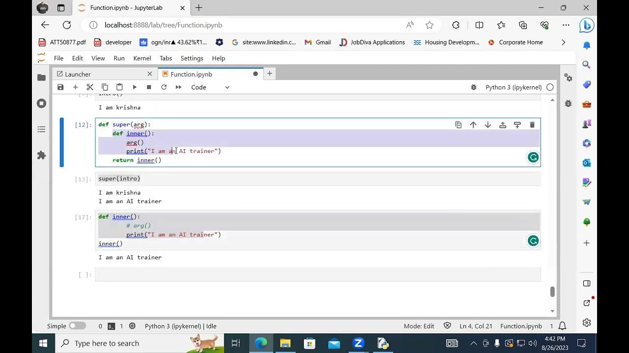 Python Function Nested Function Generator Yield Lambda Part 1 Youtube