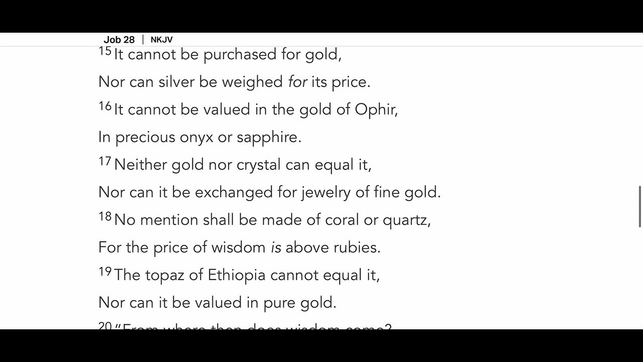 One Small Chapter Of The Bible job28 YouTube one-small-chapter-of-the-bible-job28-youtube