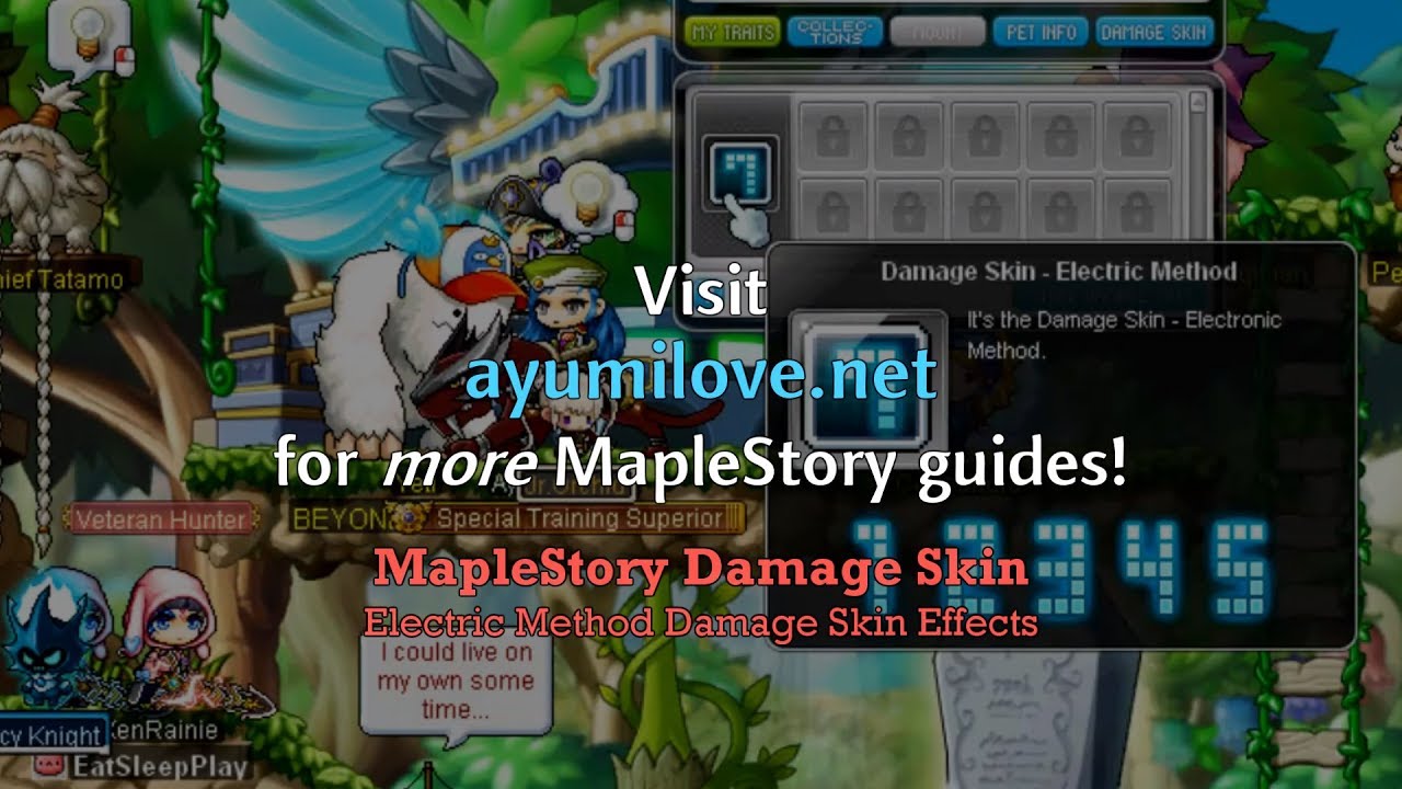 Ayumilove MapleStory Damage Skin - Electric Method - YouTube