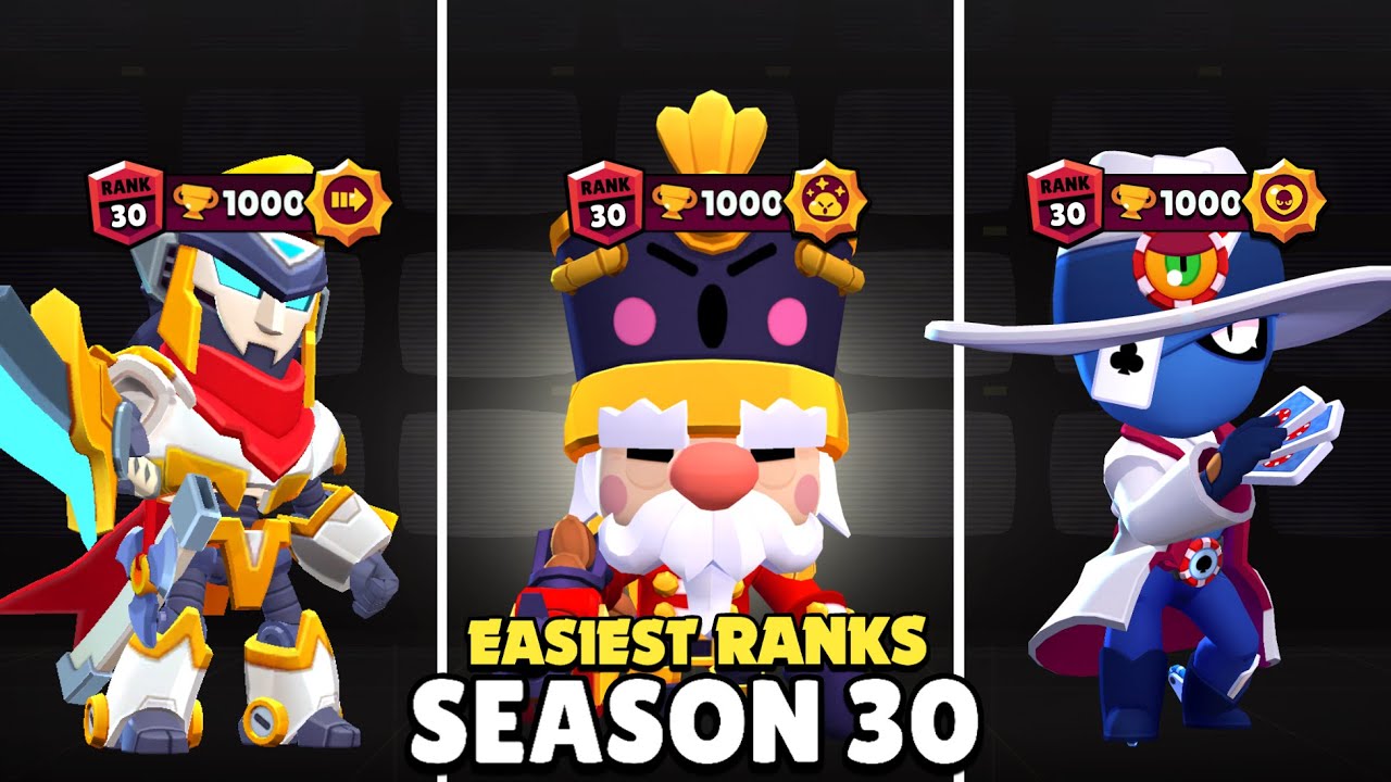 Top 5 Easiest Rank 30s In Brawl Stars 🥵( SEASON 30 ) - YouTube