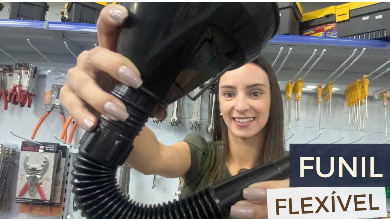 FUNIL FLEXÍVEL. Funil de óleo, com peneira. - YouTube