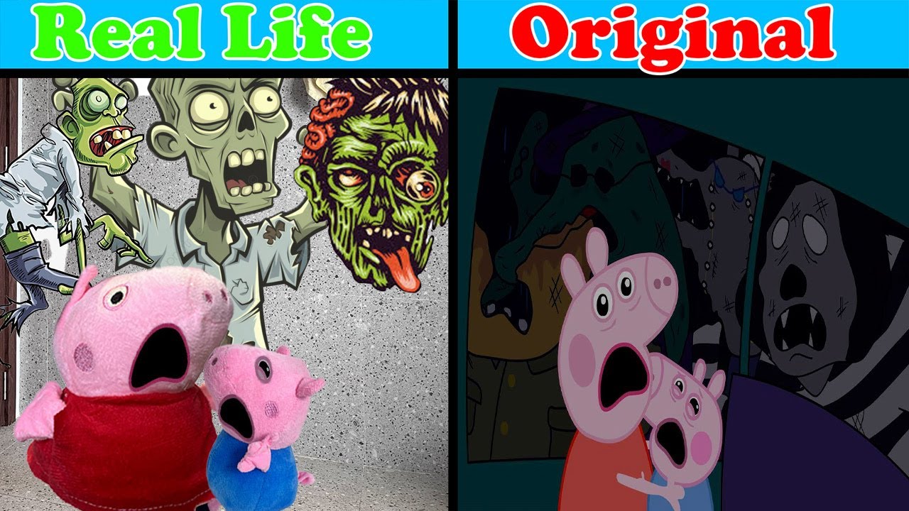 Peppa Pig and George Pig the fear - Peppa Pig Original vs Plush Toys ...