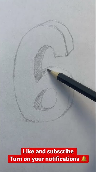 How To Draw Numbers In 3D Step By Step | Easy | Shading | #shorts #art ...